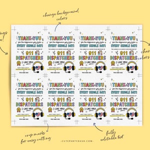 Public Safety Telecommunicators Week Thank You Gift Tags Printable ...