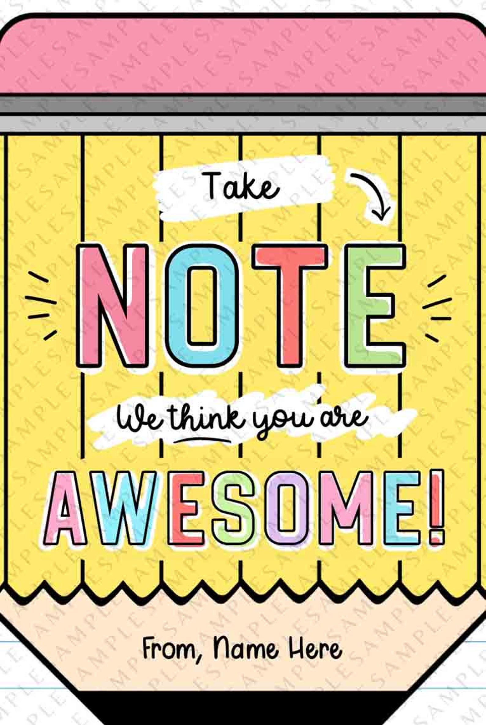 Editable Teacher Gift Tag, Appreciation Notepad Label (digital Download ...