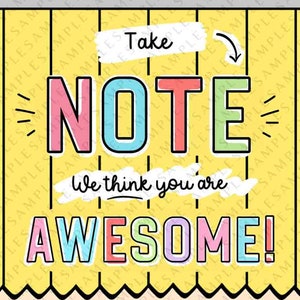 Take Note Tag Editable Teacher Appreciation Week Gift Tag Template ...