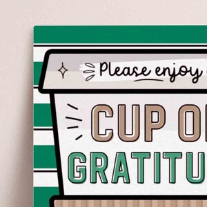 Cup of Gratitude Gift Card Holder Coffee Thank You Card Template ...