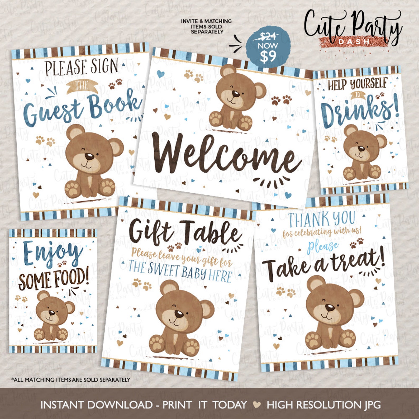 Editable Little Bear Baby Shower Wishes for Baby Cards Teddy - Etsy
