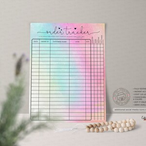 Watercolor Rainbow Round Product Label Editable Template, INSTANT ...