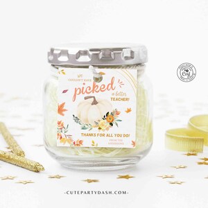 Thanksgiving Teacher Gift Tag, Couldn't Have Picked a Better Teacher ...