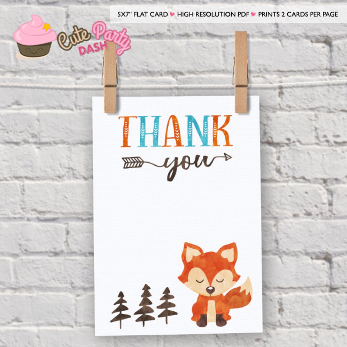 Fox First Birthday Invitation INSTANT DOWNLOAD EDITABLE - Etsy