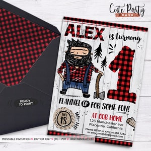INSTANT DOWNLOAD EDITABLE Lumberjack First Birthday - Etsy
