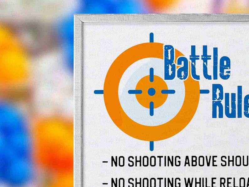 EDITABLE Dart Birthday Party Printable Battle Rules Sign Dart - Etsy