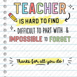 Editable Teacher Thank You Gift Card Holder Template Printable Amazing ...