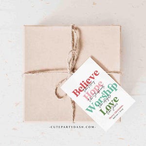 Religious Christmas Gift Tag Printable INSTANT DOWNLOAD Christian ...