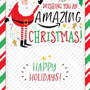 Wishing You an Amazing Christmas Gift Card Holder Template INSTANT ...