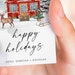 Happy Holidays Gift Tags, Editable Merry Christmas Winter Forest Hang ...