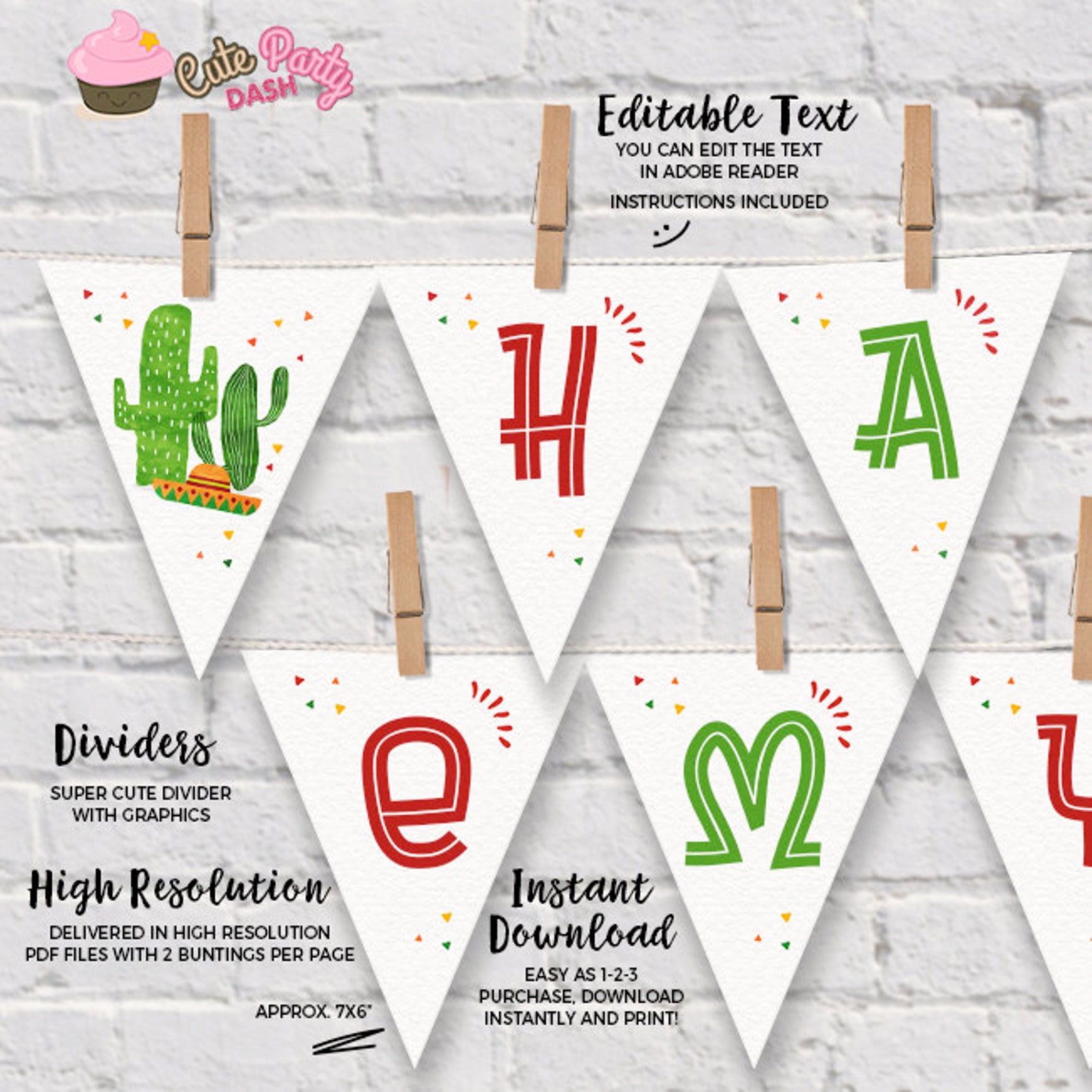 INSTANT DOWNLOAD Fiesta Birthday Fiesta Favor Tags Fiesta - Etsy
