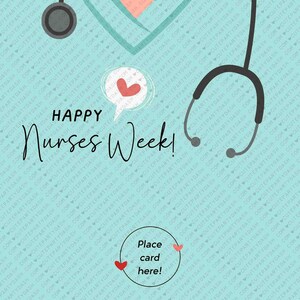 Nurses Week Gift Card Holder Printable INSTANT DOWNLOAD Editable Coffee ...