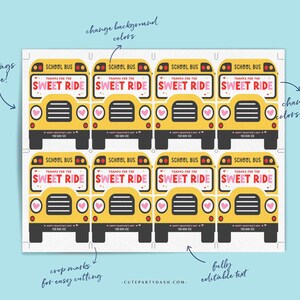 Bus Driver Valentine's Day Gift Tag Printable INSTANT DOWNLOAD ...