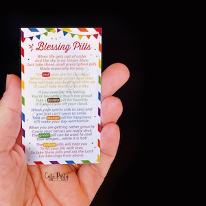 Blessing Pills Poem Gift Tags: Teacher/staff Appreciation (instant ...
