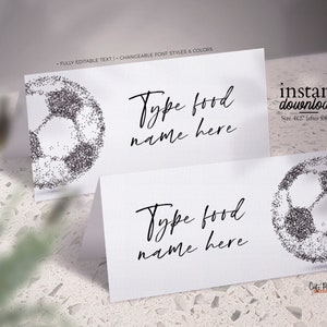 INSTANT DOWNLOAD, Editable Soccer Birthday Favor Tag, Thank You Gift ...