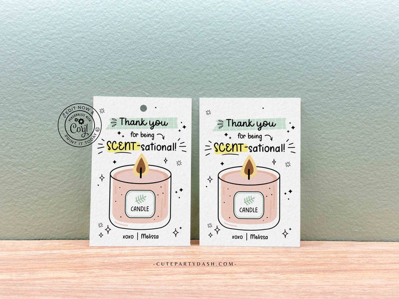 Scent-sational Candle Gift Tag: Teacher Appreciation (instant Download ...