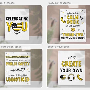 911 Dispatcher Appreciation Week Sign: Editable Decor (instant Download ...