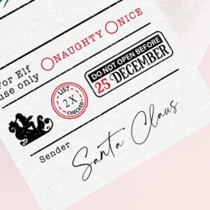 Christmas North Pole Express Gift Tag, Naughty Nice List Approved, From ...