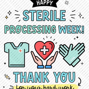 Sterile Processing Week Printable Poster INSTANT DOWNLOAD Printable SPD ...