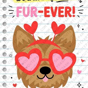 Printable Dog Valentine's Day Cards Printable INSTANT DOWNLOAD ...
