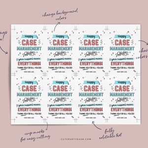 Case Management Week Gift Tag: Printable Appreciation Tag (instant ...