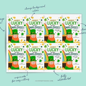 Lucky to Have Employees Like You Gift Tag, Staff Employee Appreciation ...