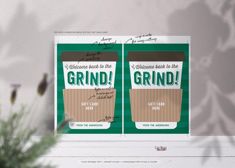Editable Welcome Back to the Grind School Coffee Teacher Gift - Etsy