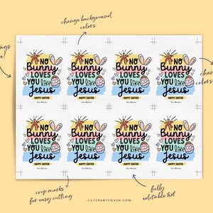 No Bunny Loves You Like Jesus Easter Gift Tag Printable INSTANT ...