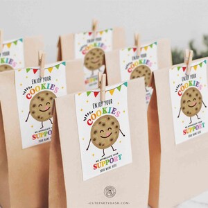 Editable Cookie Gift Tag: Teacher Appreciation, Printable Thank You ...