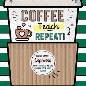 Thanks a Latte Gift Card Holder Coffee Thank You Teacher Card Template ...