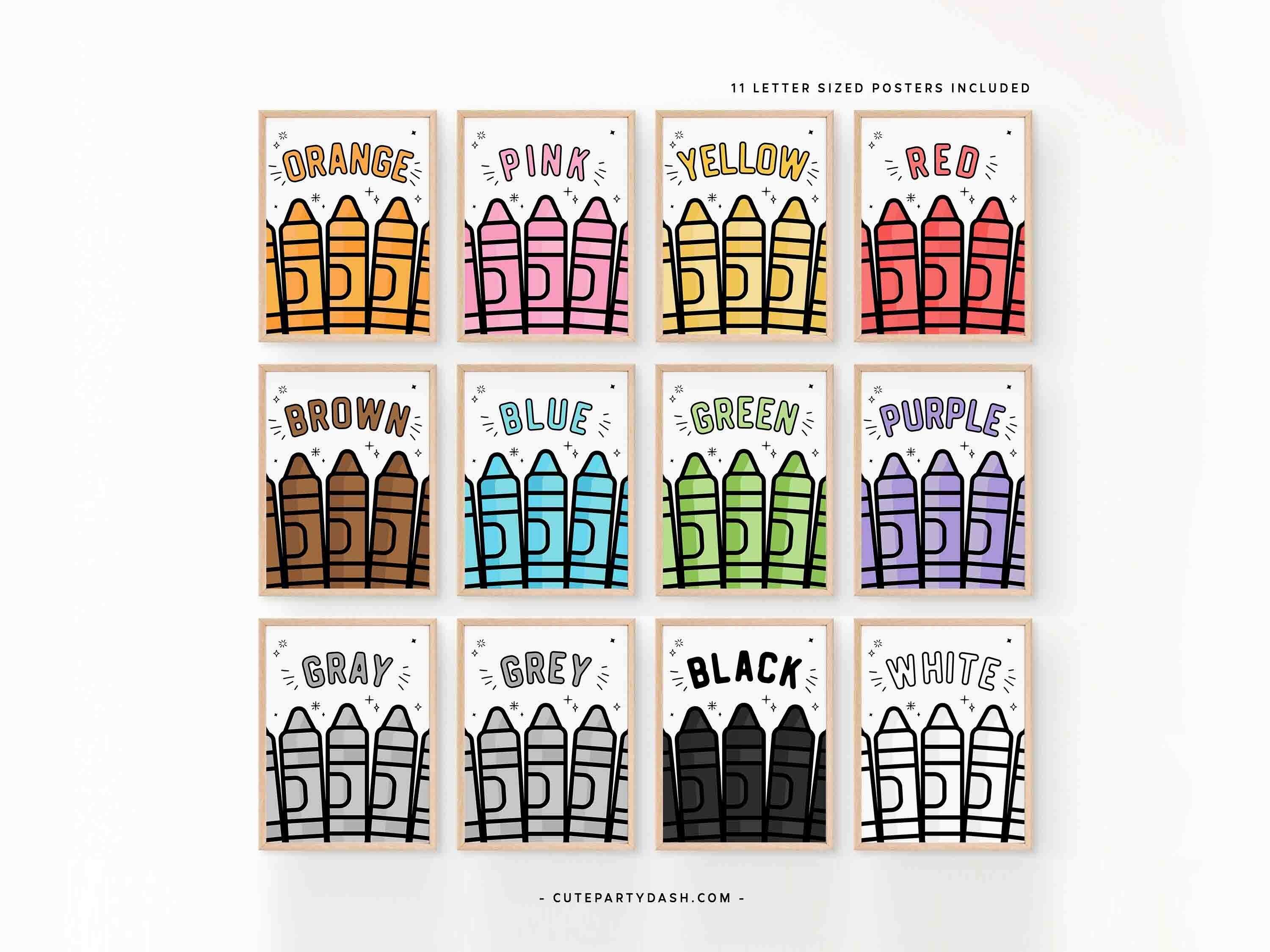 Color Poster Set: Elementary Classroom Decor (digital Download) - Etsy
