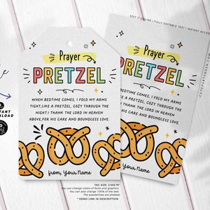 Pretzel Prayer Tag: Sunday School Blessing Cards (instant Download) - Etsy