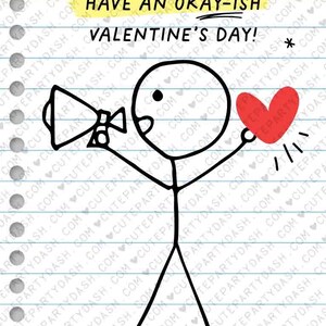Funny Kids Valentine's Day Cards Printable INSTANT DOWNLOAD Classroom ...