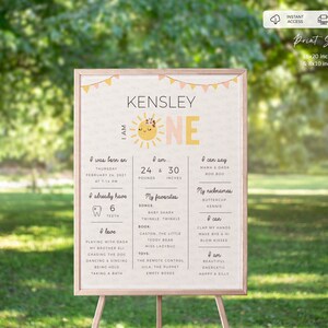 Little Sunshine Birthday Welcome Sign, Printable Editable Sunshine ...
