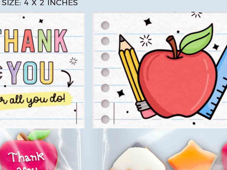Editable Teacher Appreciation Treat Bag Topper (digital Download) - Etsy