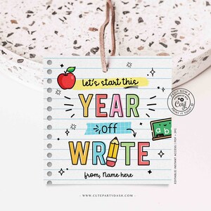 First Day of School Gift Tag EDITABLE Welcome Back to School Printable ...