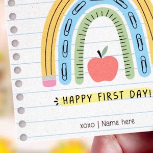 EDITABLE Happy First Day of School Gift Tag Printable Welcome Back to ...