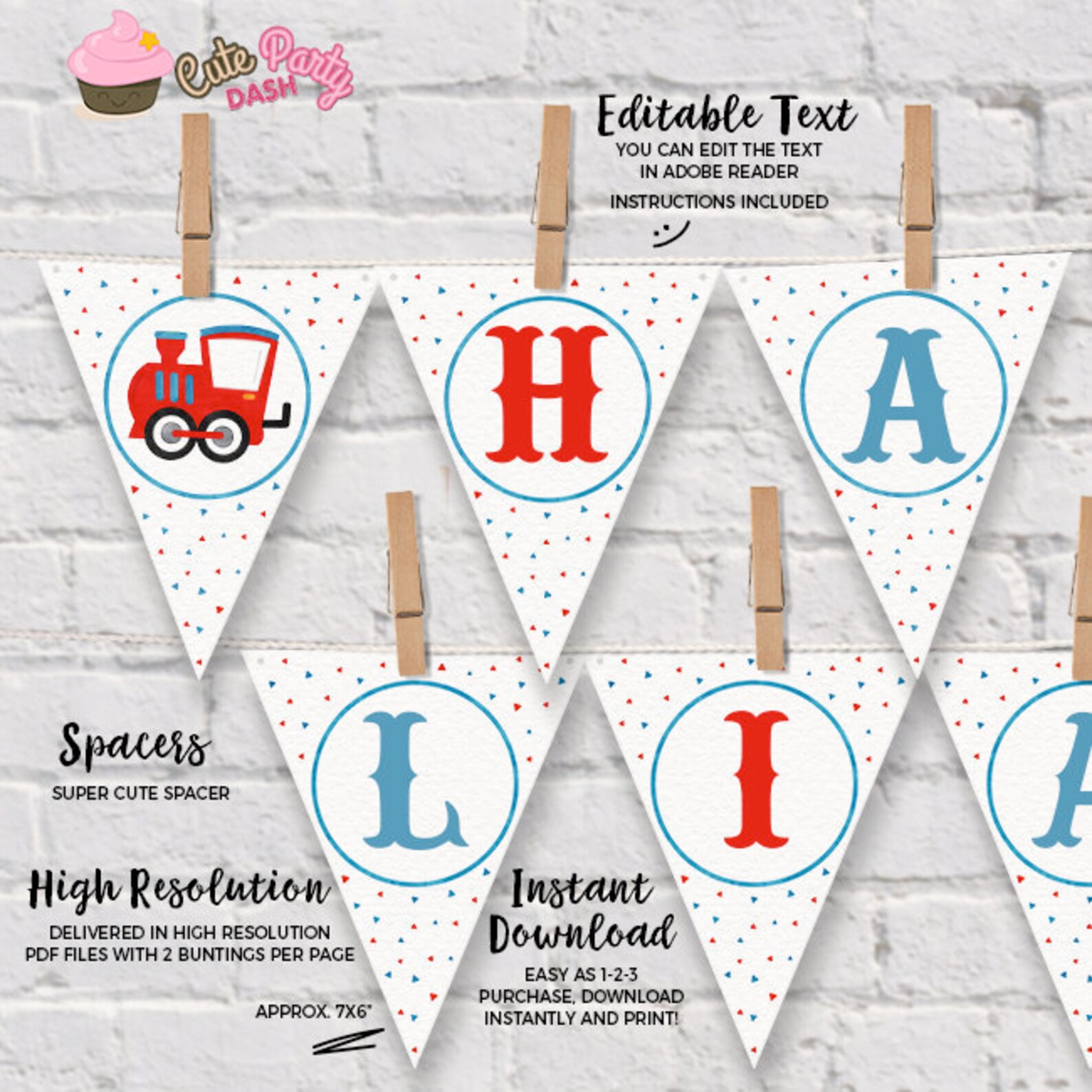 INSTANT DOWNLOAD EDITABLE Train Birthday Decor Train - Etsy