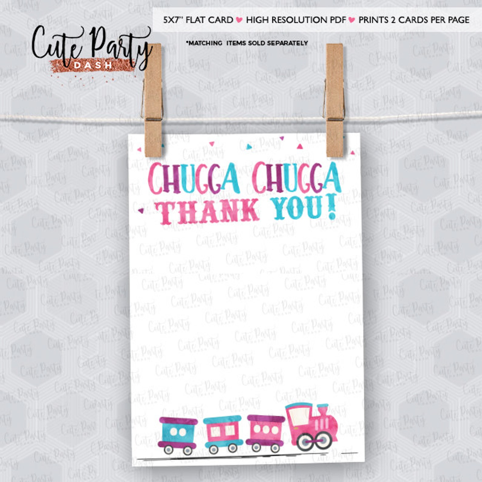 INSTANT DOWNLOAD Chugga Chugga Choo Choo Train Girl Birthday - Etsy