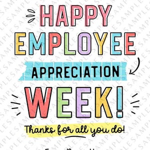 Editable Employee Appreciation Gift Tag Printable Employee Week Thank ...