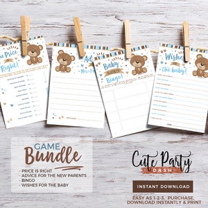 INSTANT DOWNLOAD, EDITABLE Little Bear Baby Shower Wall Banner, Bear ...