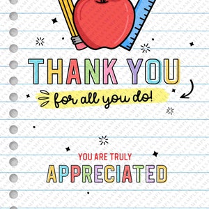 Editable Teacher Thank You Gift Card Holder (digital Download) - Etsy