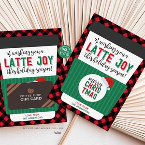 Editable Christmas Wishing You a Latte Joy This Holiday Season Coffee ...
