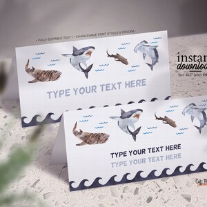 INSTANT DOWNLOAD, Shark Birthday Welcome Sign, Sharks Attack Party Door ...
