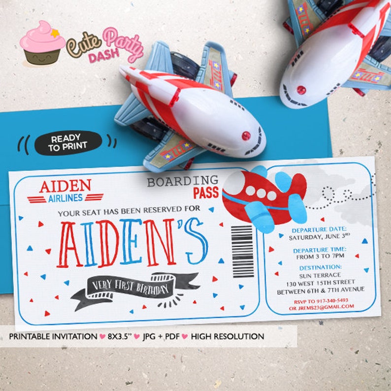 INSTANT DOWNLOAD EDITABLE Airplane Birthday Favor Tags - Etsy
