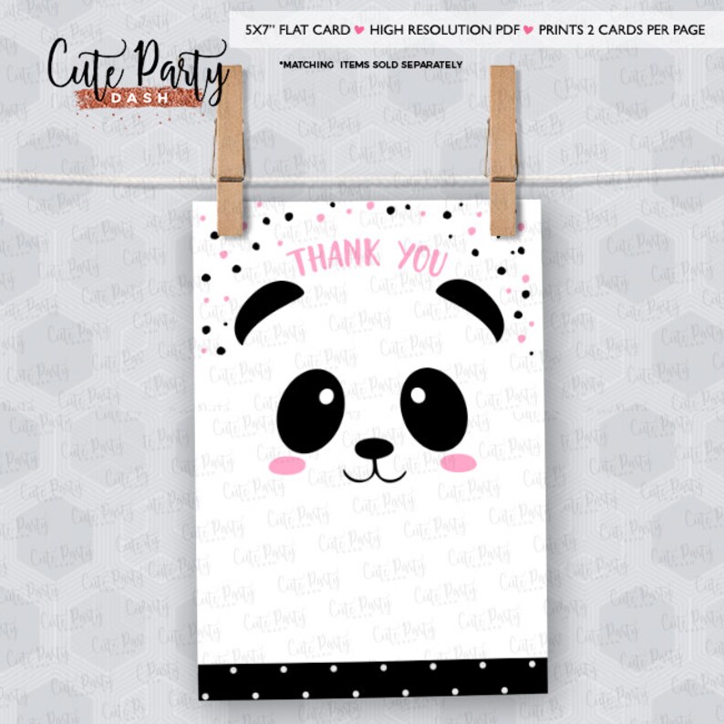INSTANT DOWNLOAD EDITABLE Panda Birthday Party Favor Tag - Etsy