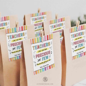 Teacher Thank You Gift Tag Editable Teacher Appreciation Week Thank You ...