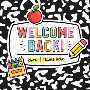 Editable Back to School Gift Tags: Composition Book Template (instant ...