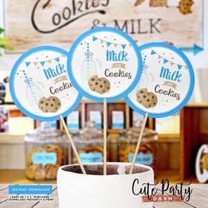 INSTANT DOWNLOAD, EDITABLE Milk and Cookies Birthday Welcome Sign Milk ...