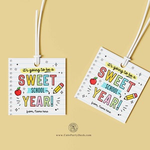 Editable Sweet Year Gift Tag: Back to School Printable (instant ...